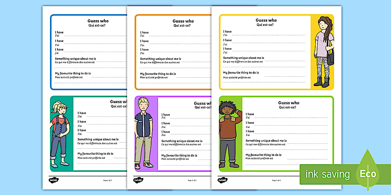 Guess Who in French | Primary Resource | Twinkl - Twinkl