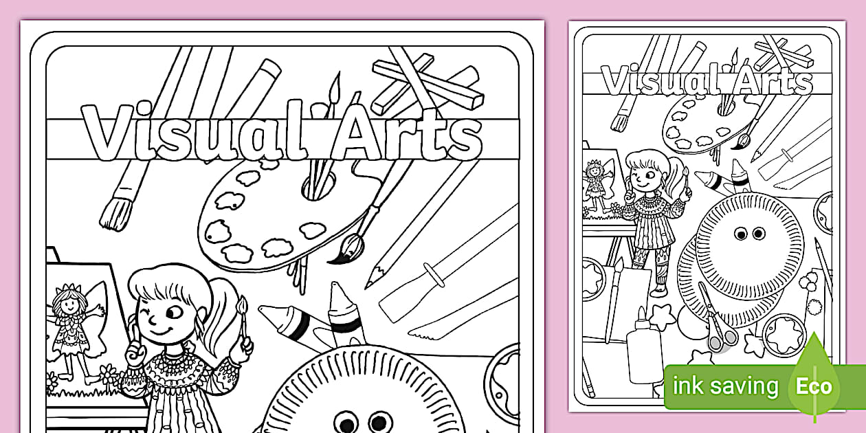 Visual Arts Colouring Book Cover