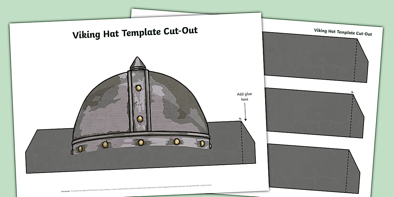 Viking Hat Template (teacher made) - Twinkl