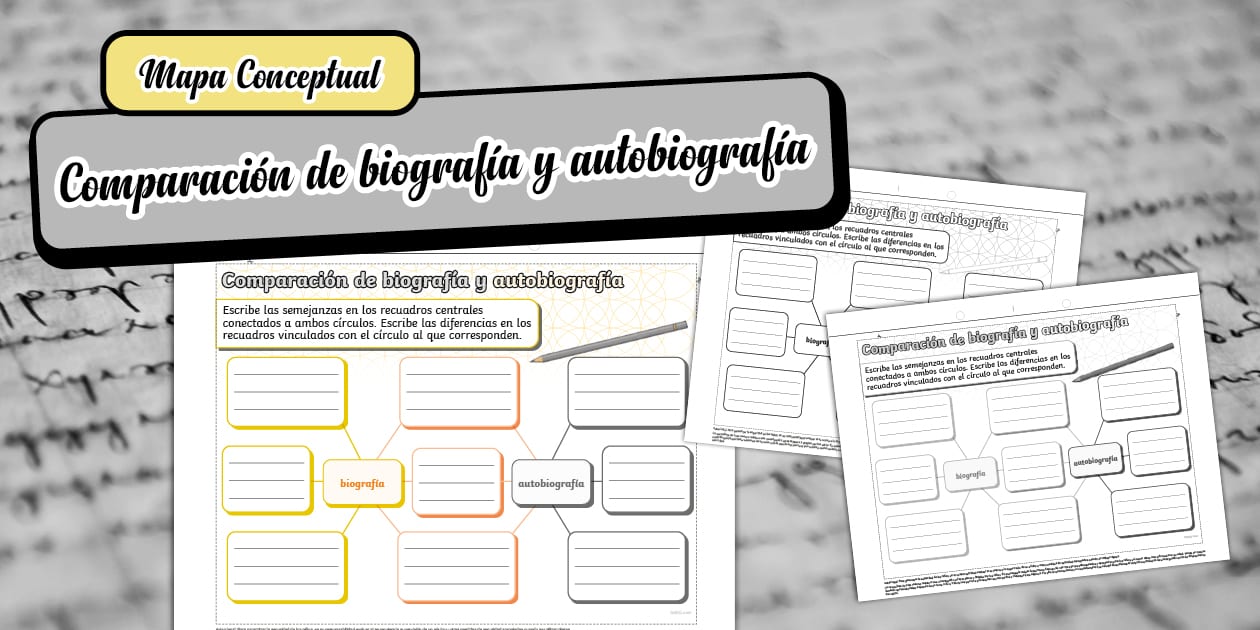 Mapa Conceptual: Comparación de Biografía y Autobiografía