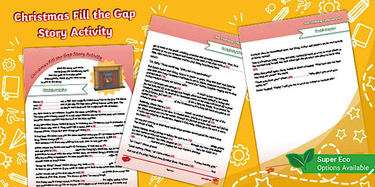 Christmas Fill the Gap Story Activity (Teacher-Made)