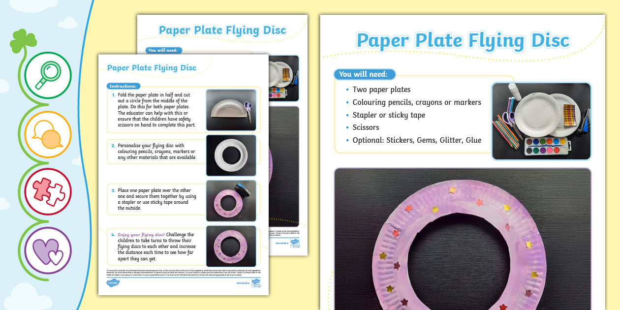 Paper Plate Flying Disc (teacher made) - Twinkl