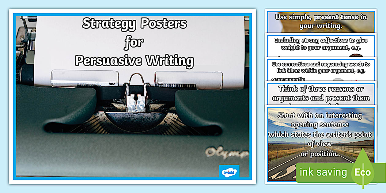 10 Persuasive Writing Strategies – English Language Posters