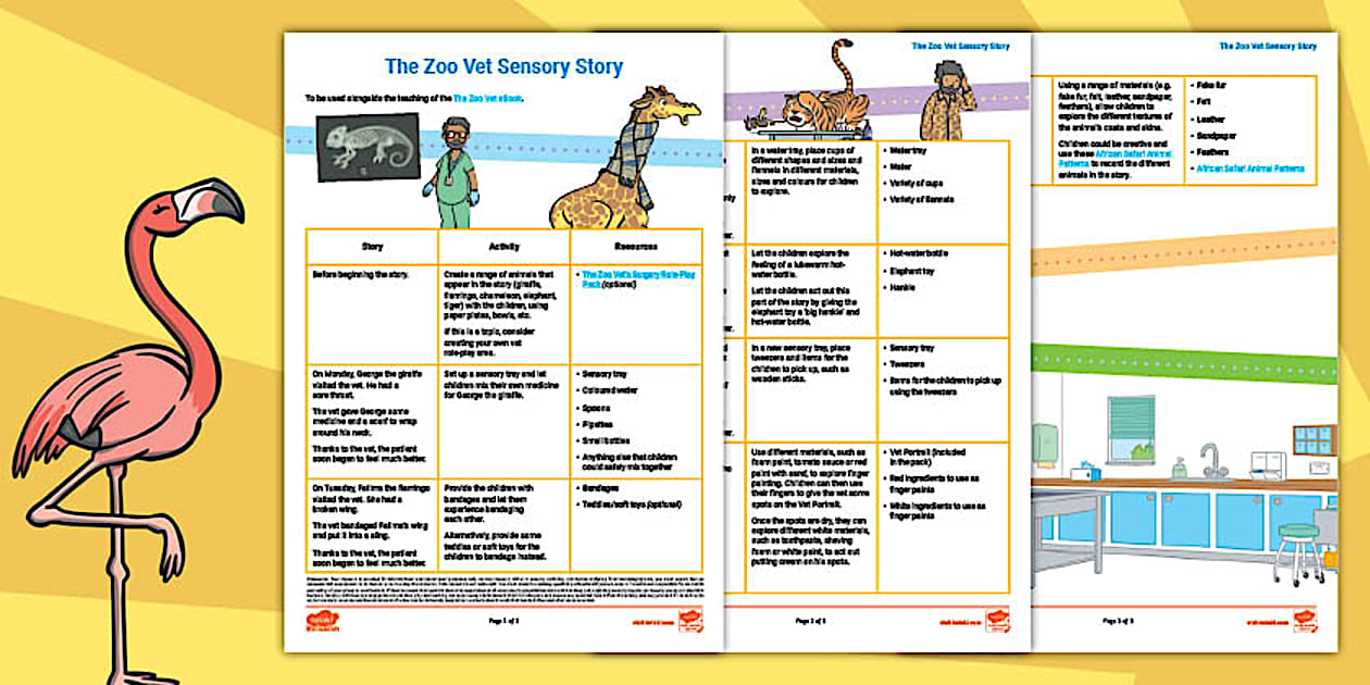 The Zoo Vet Sensory Story (teacher made) - Twinkl