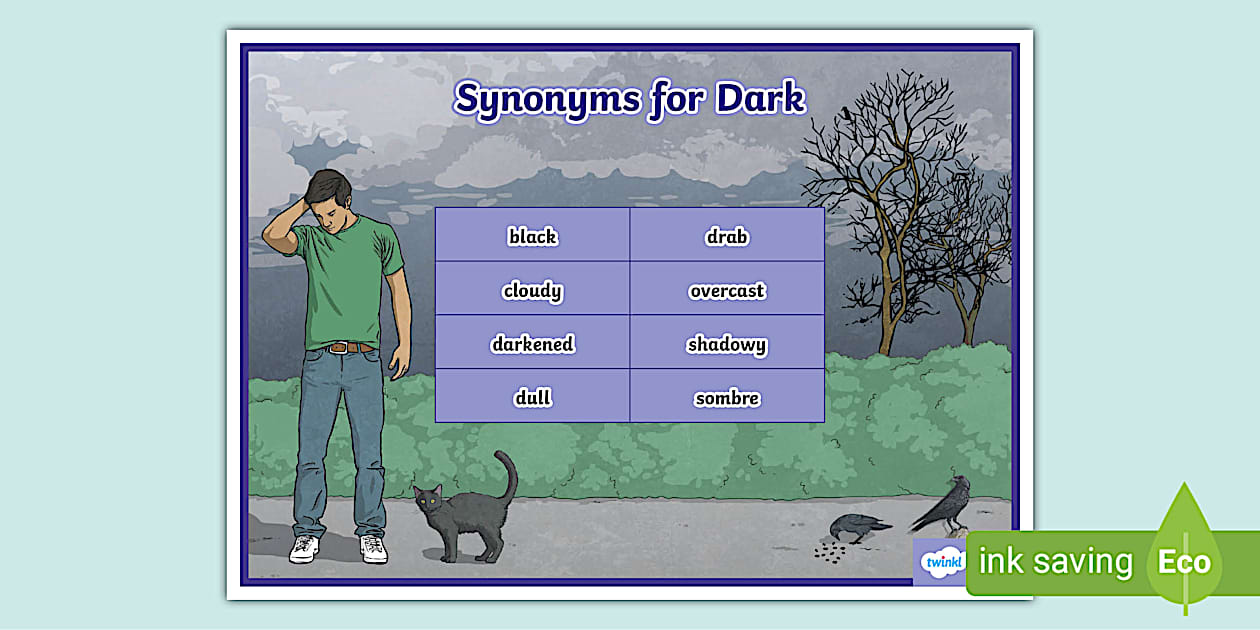 Other Words for Dark Word Mat (Teacher-Made) - Twinkl