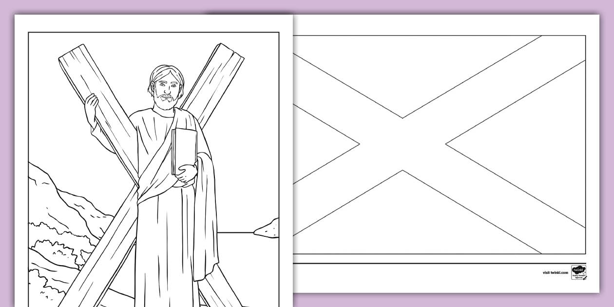 St. Andrew's Day Colouring Pages (teacher made) - Twinkl
