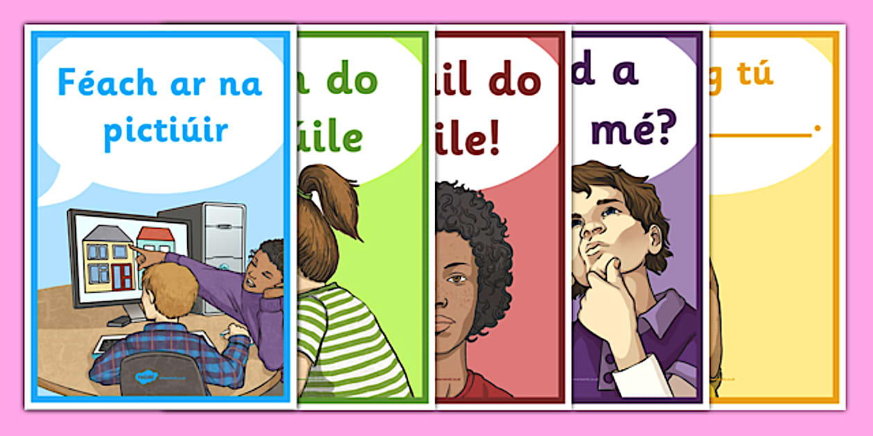 Cursive Cluiche Kim Display Posters Pack (teacher made)