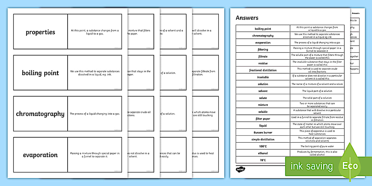 Separating Mixtures Loop Cards (Teacher-Made) - Twinkl