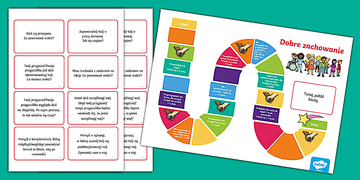 Dobre zachowanie | TUS | Gra planszowa (teacher made)