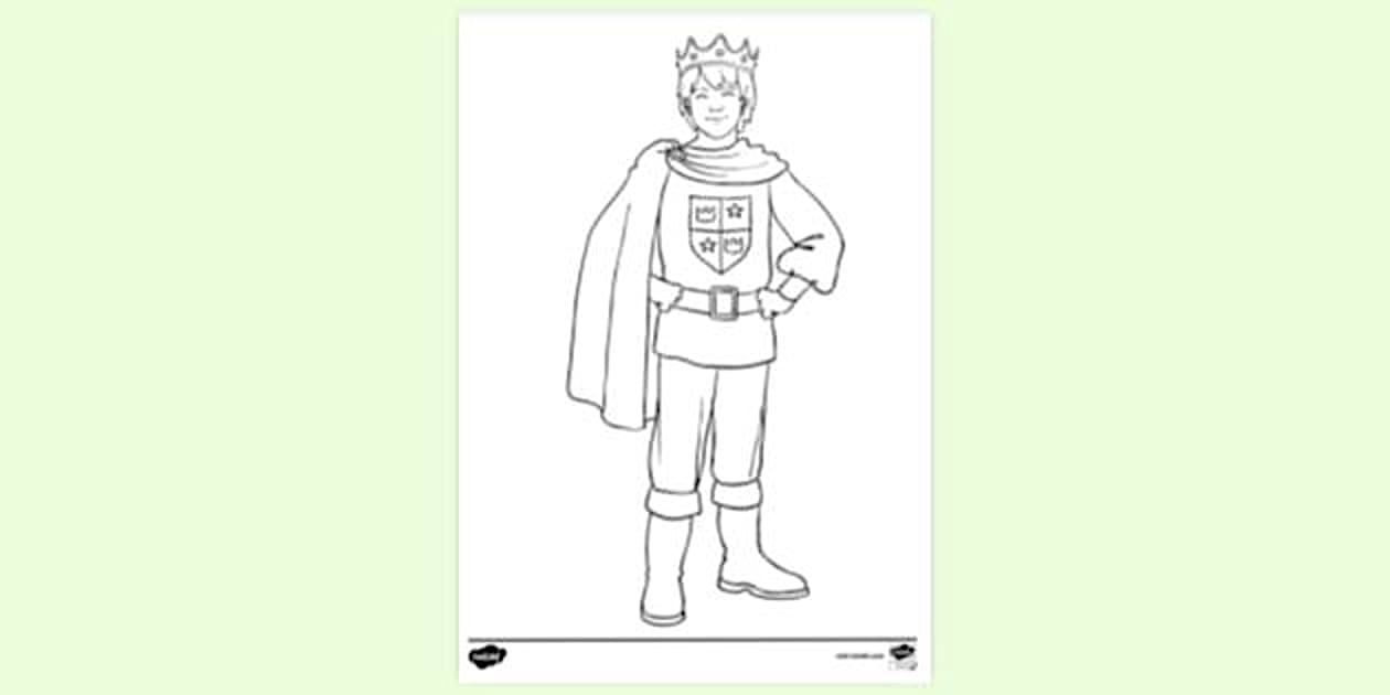 Prince Printable Colouring Page | Colouring Sheets - Twinkl