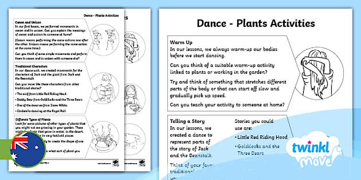 Year 2 Dance: Plants Home Learning Tasks - Twinkl