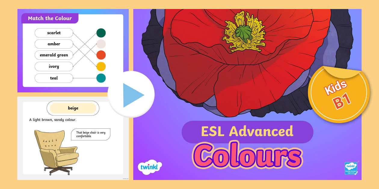 Twinkl ESL Advanced Colours for Kids (teacher made) - Twinkl