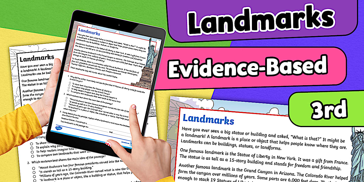 Famous Landmarks Reading Passage Comprehension Worksheet