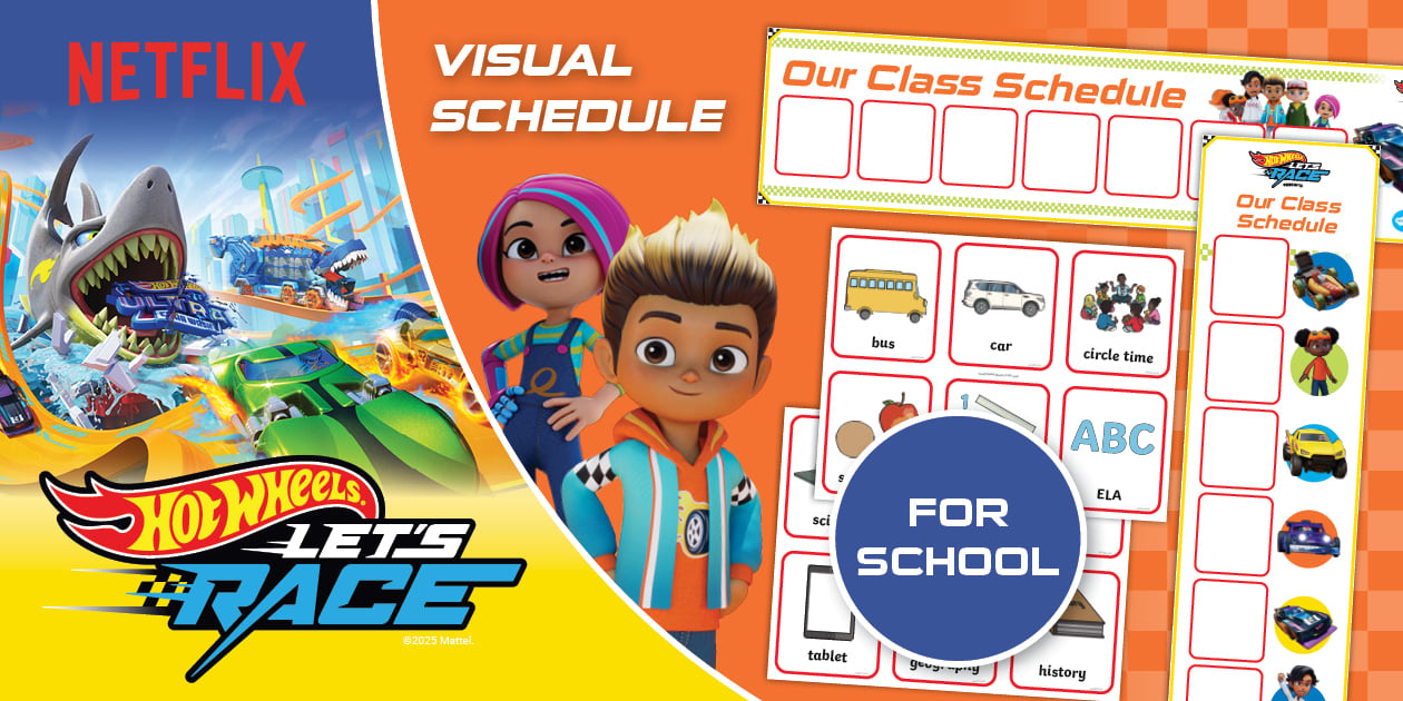 Hot Wheels: Classroom Visual Schedule