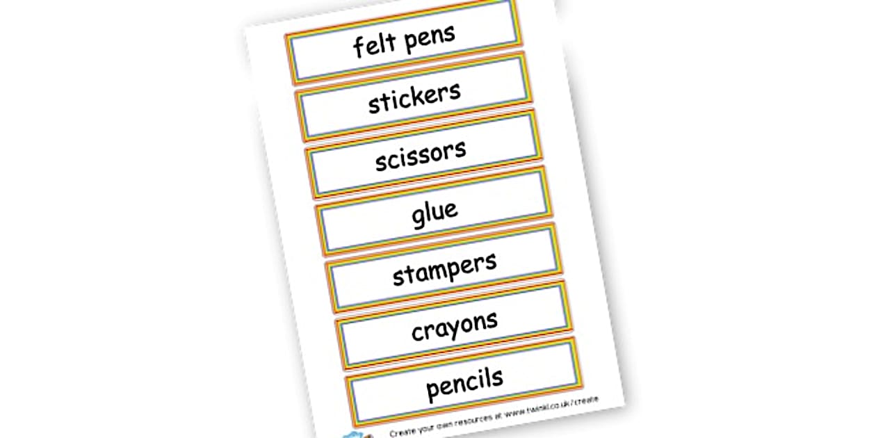 Labels (teacher made) - Twinkl