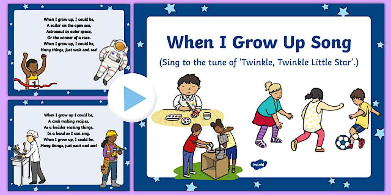 EYFS When I Grow Up Song PowerPoint | Easy Download - Twinkl