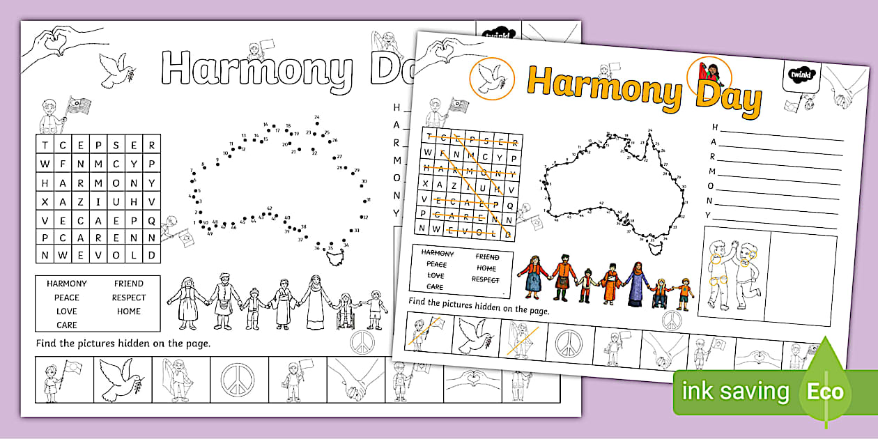 Harmony Week Activity Mat (teacher made) - Twinkl