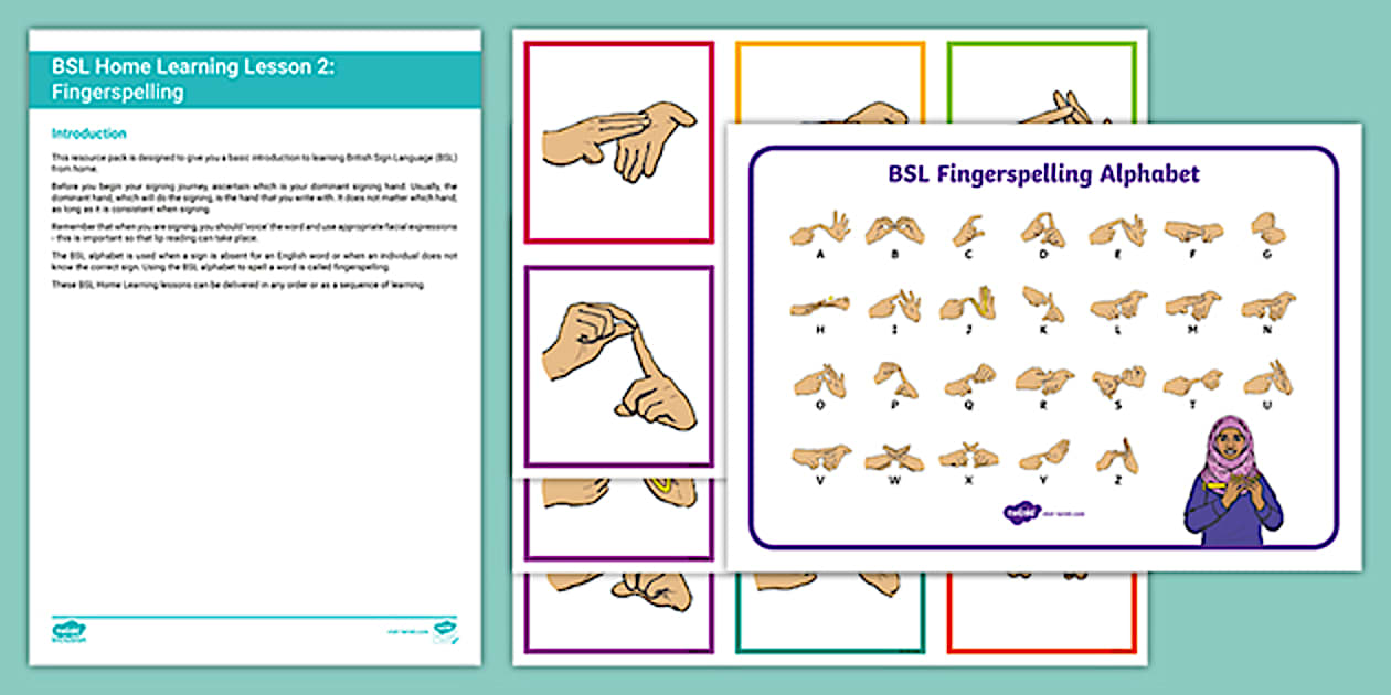 BSL Home Learning Lesson 2 - Fingerspelling - Twinkl