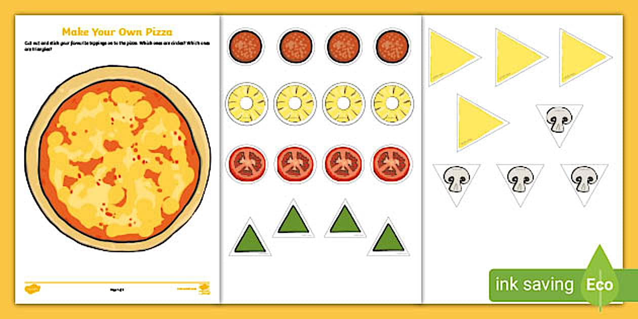 👉 Circles and Triangles Pizza-Making Cutting Skills Activity