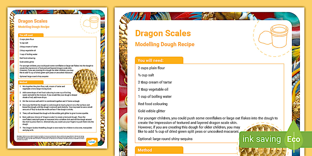 Dragon Scales Modelling Dough Recipe | Twinkl - Twinkl