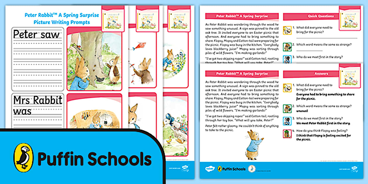 FREE! - Daily Reading: Peter Rabbit - A Spring Surprise Activity Pack ...
