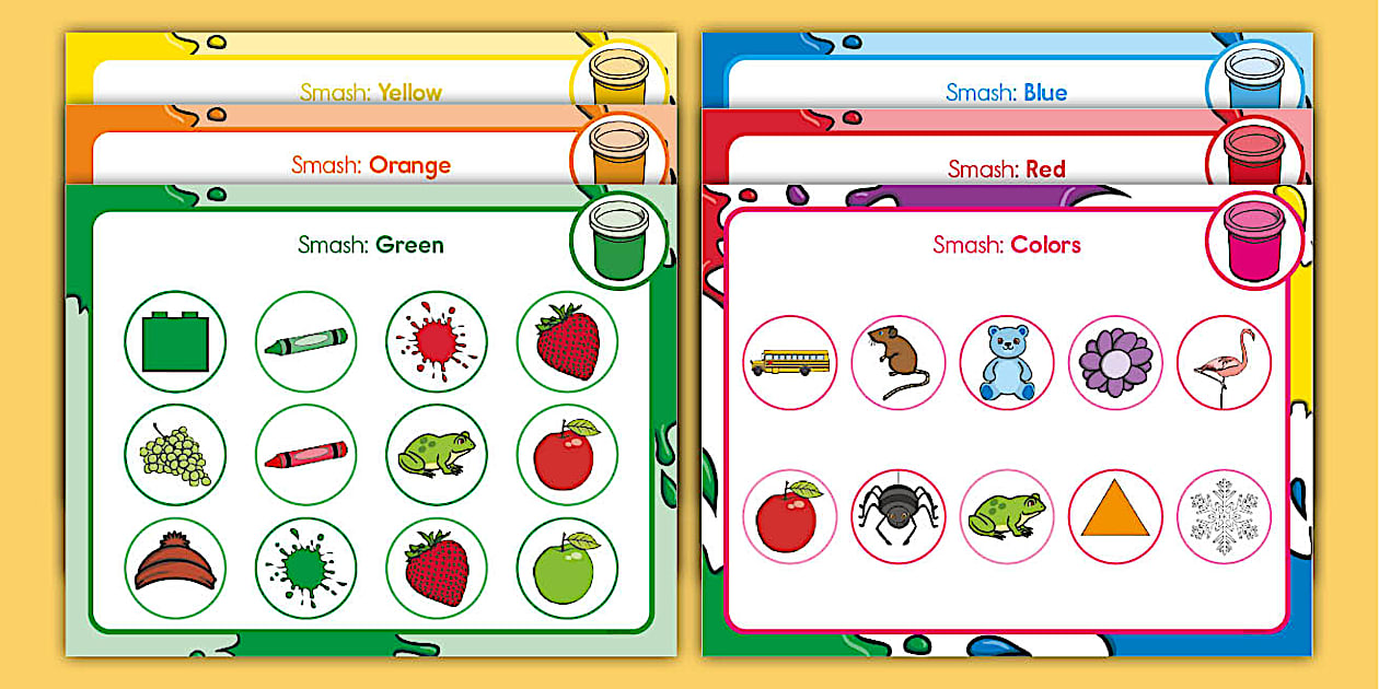 Colors Smash Mats (teacher made) - Twinkl