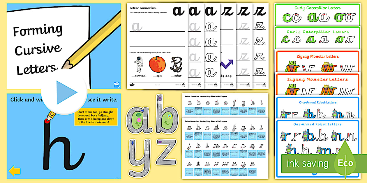 Joining Writing Activity | Cursive Writing A to Z Worksheets