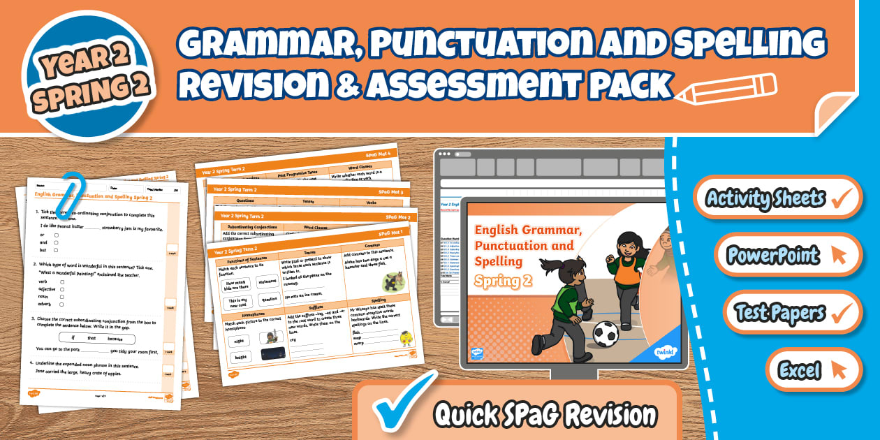 Year 2 Spring 2 Grammar, Punctuation and Spelling Pack