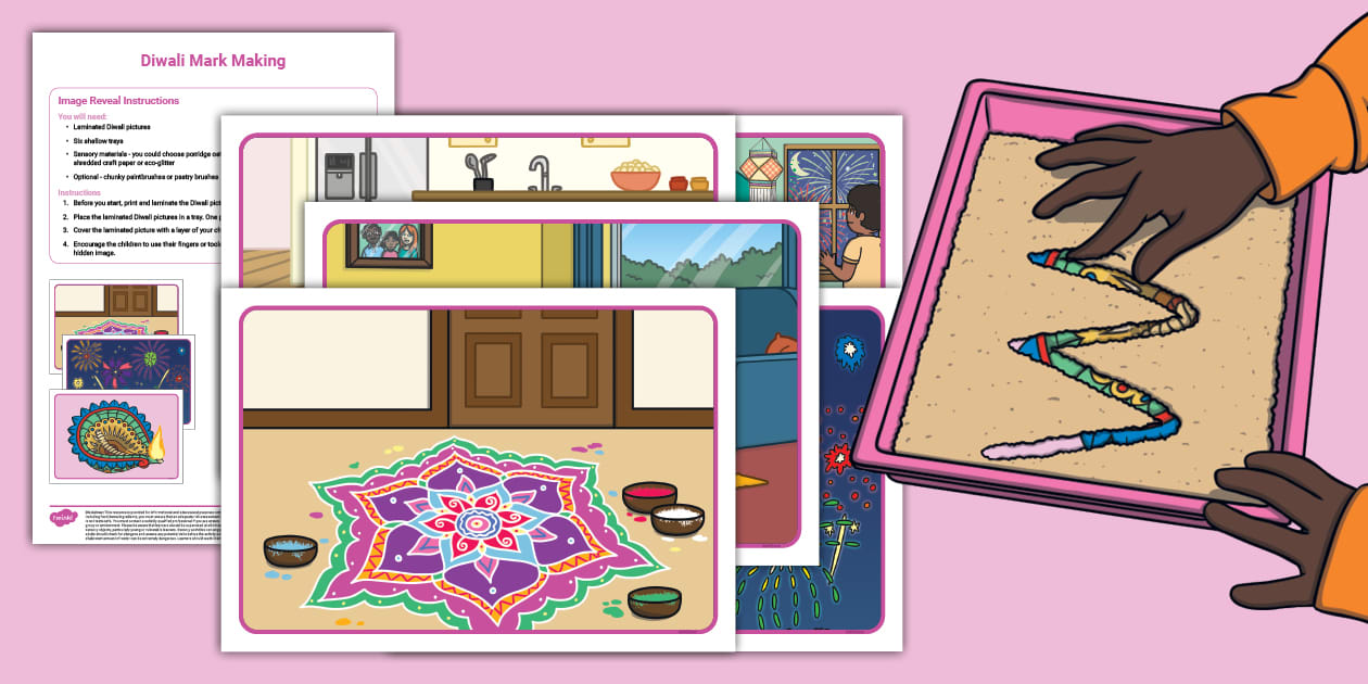 EYFS Diwali Mark-Making Image Reveal Activity (teacher made)