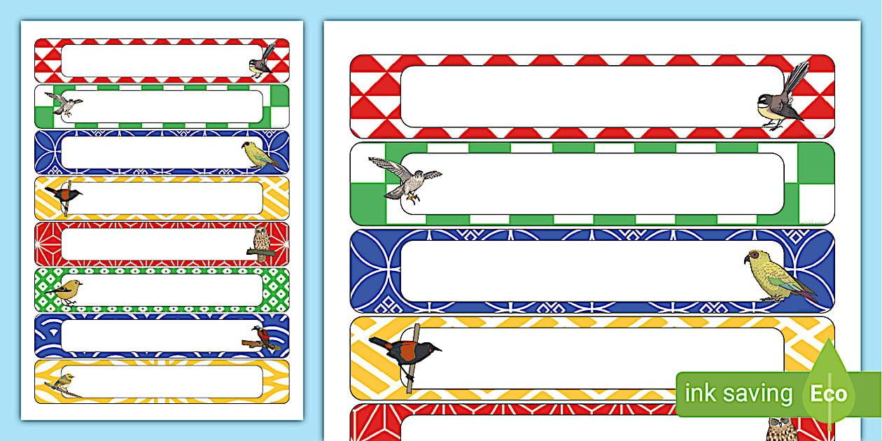 Bird-Themed Tray Labels (teacher made) - Twinkl