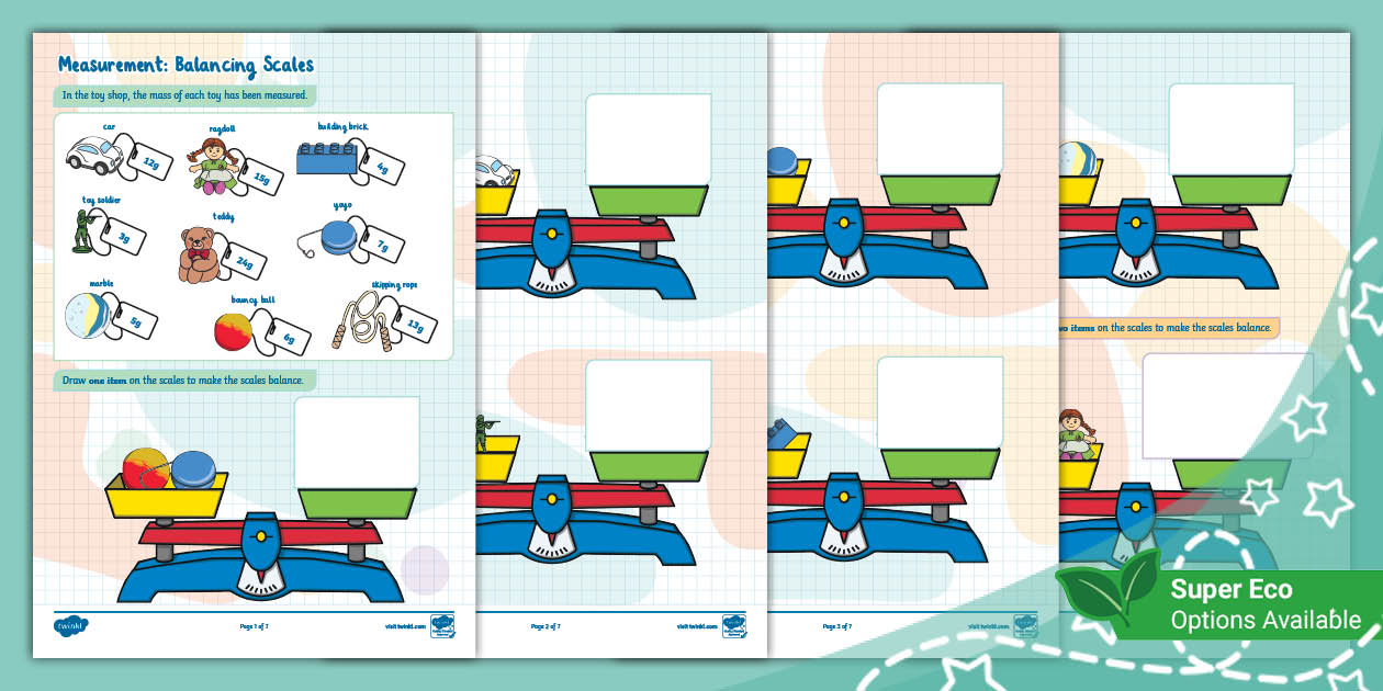 Measurement: Balancing Scales (Ages 6 - 7) (teacher made)