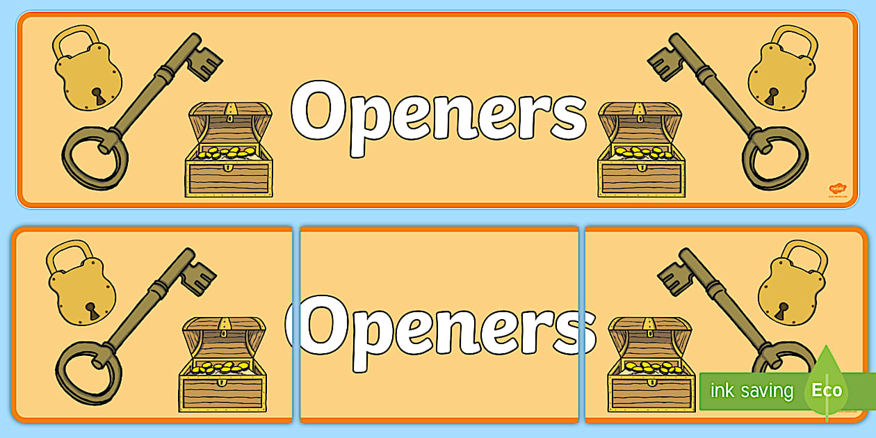 Openers Display Banner (teacher made) - Twinkl