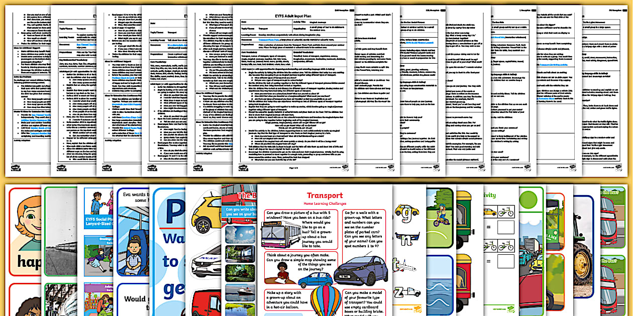 EYFS Transport Adult Input Planning Pack (Reception)