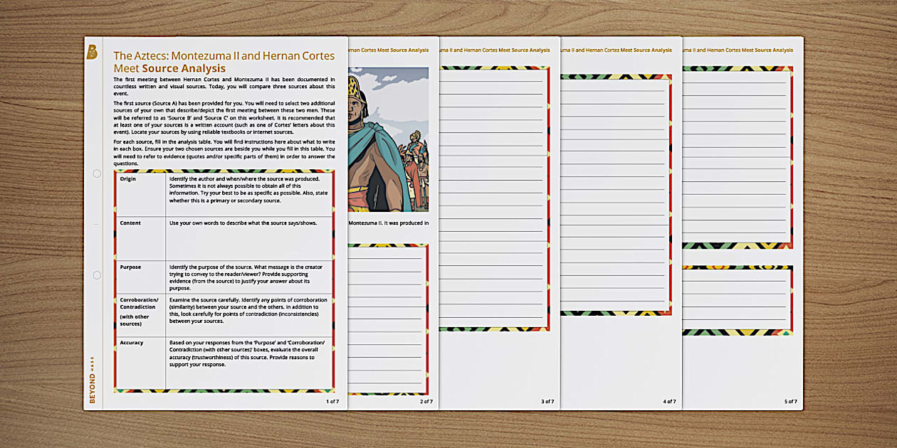 The Aztecs: Montezuma II and Hernan Cortes Source Analysis