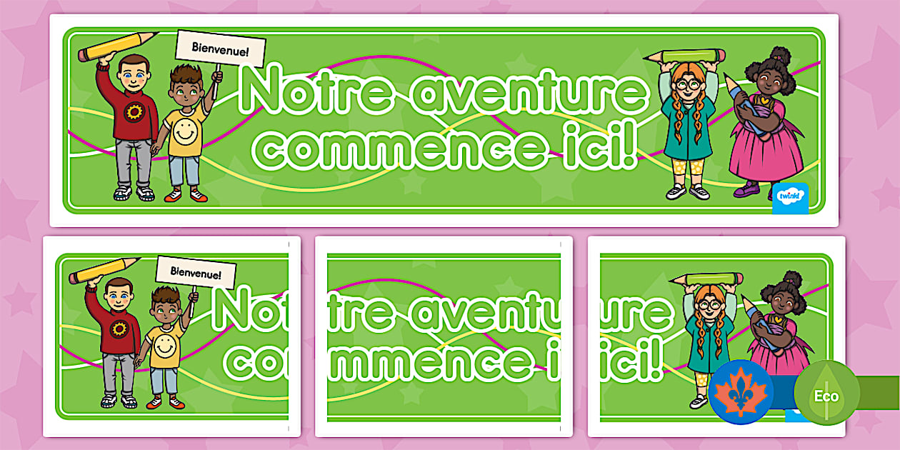 Welcome Banner French (teacher made) - Twinkl
