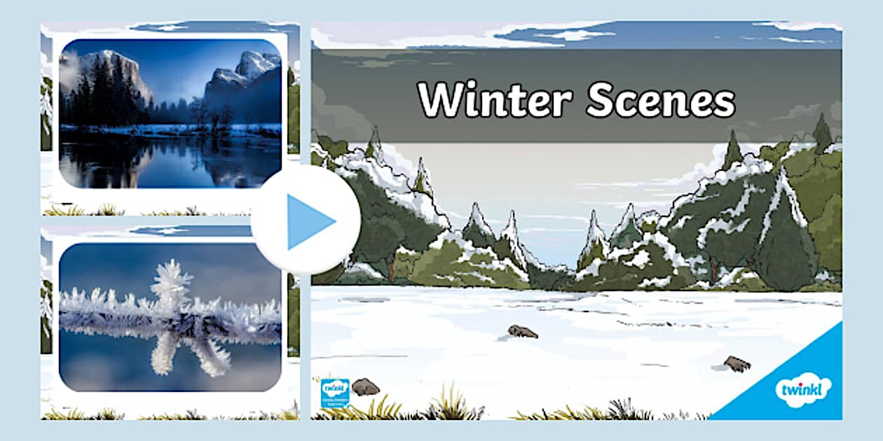 Winter Scenes Photos PowerPoint (teacher made) - Twinkl
