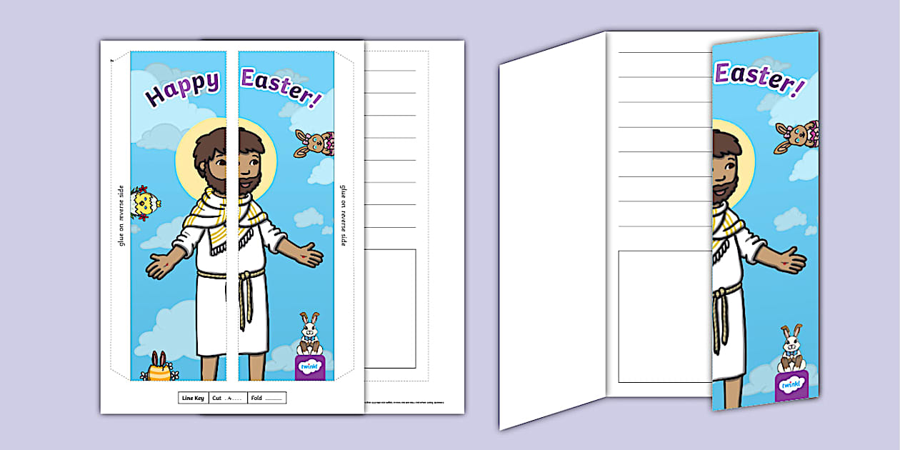 Happy Easter Folding Writing Template (teacher made)