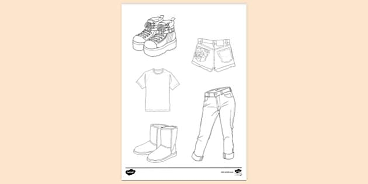 Fashion Design Colouring Page | Colouring Sheets - Twinkl