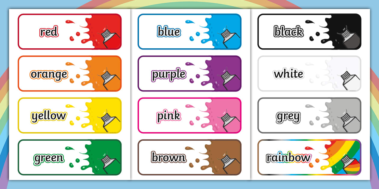 Color Word Cards (Teacher-Made) - Twinkl
