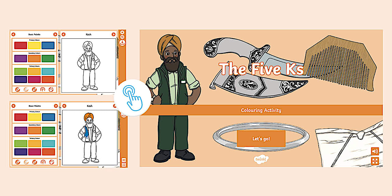 The Five Ks Interactive Colouring (teacher made) - Twinkl