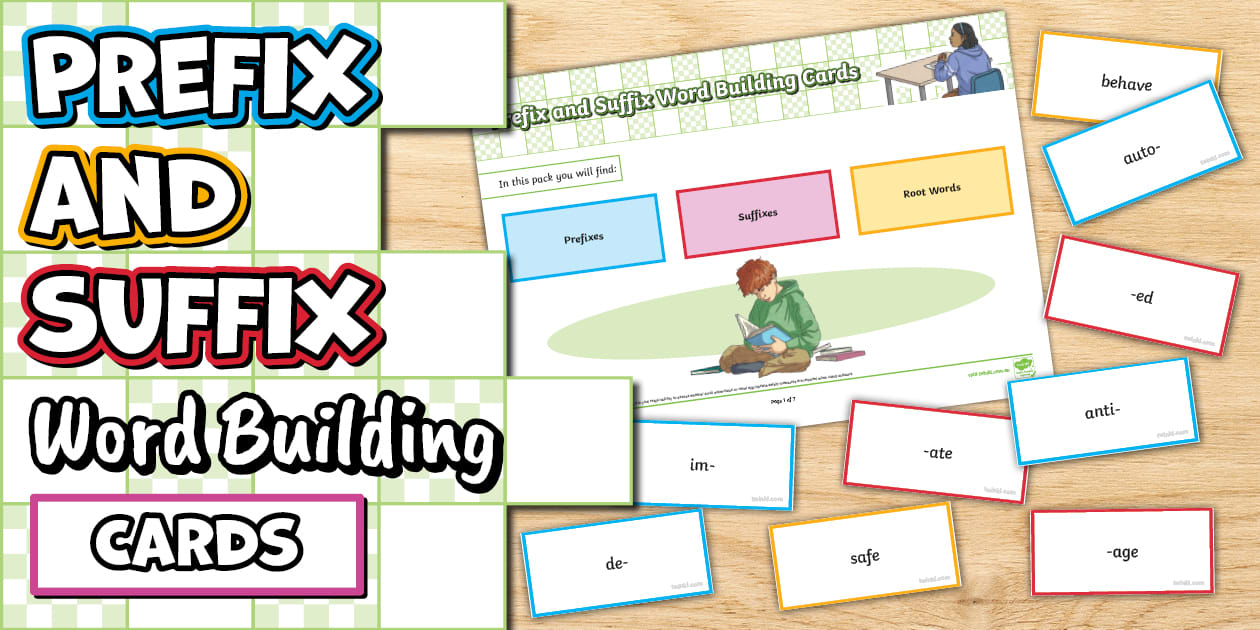 Prefix and Suffix Word Building Cards ∣ 3-6 Literacy