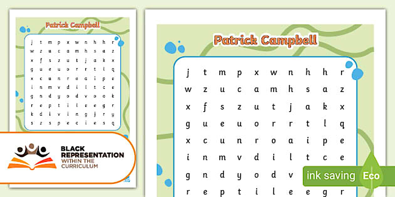 KS1 Patrick Campbell Word Search (teacher made) - Twinkl