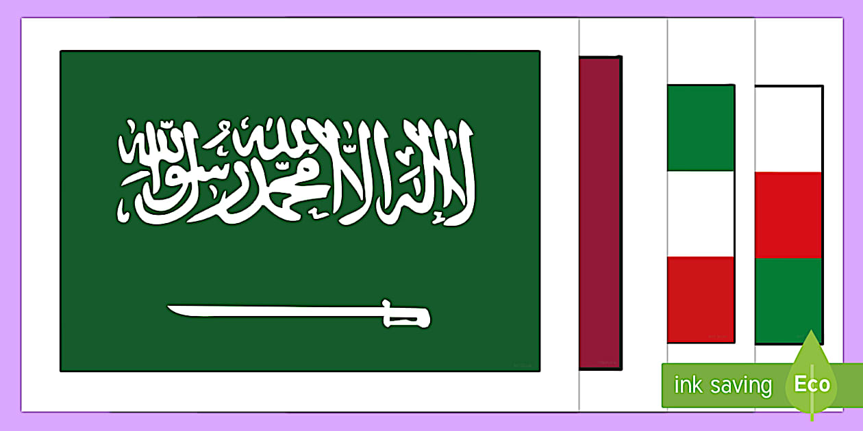GCC Flags Display Cut-Outs (teacher made) - Twinkl