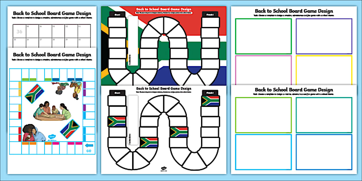 Design A Board Game Template | Make A Back To School Game