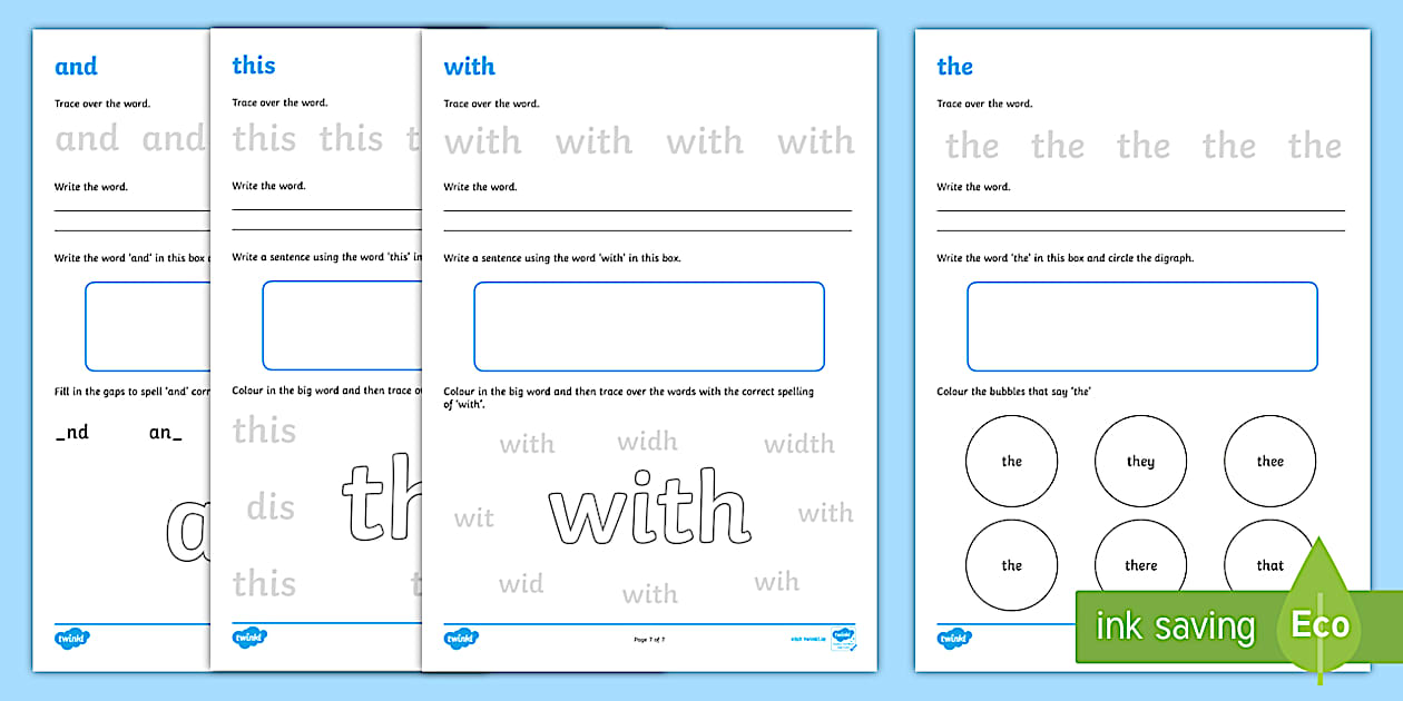 First Class Spelling List (Weeks 1-6) Worksheets - Twinkl