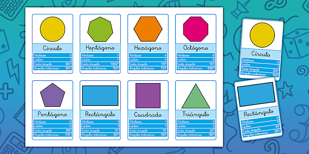 Juego de cartas: Figuras 2D (Hecho por educadores) - Twinkl