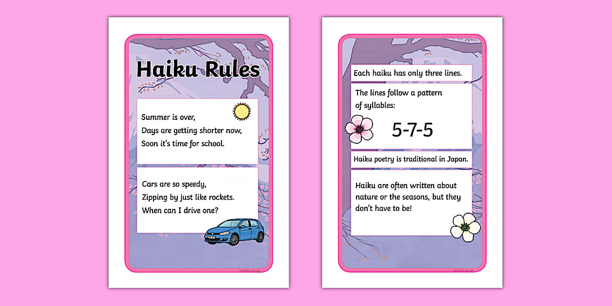 IKEA Tolsby/Fiestad Haiku Rules Poster (teacher made)