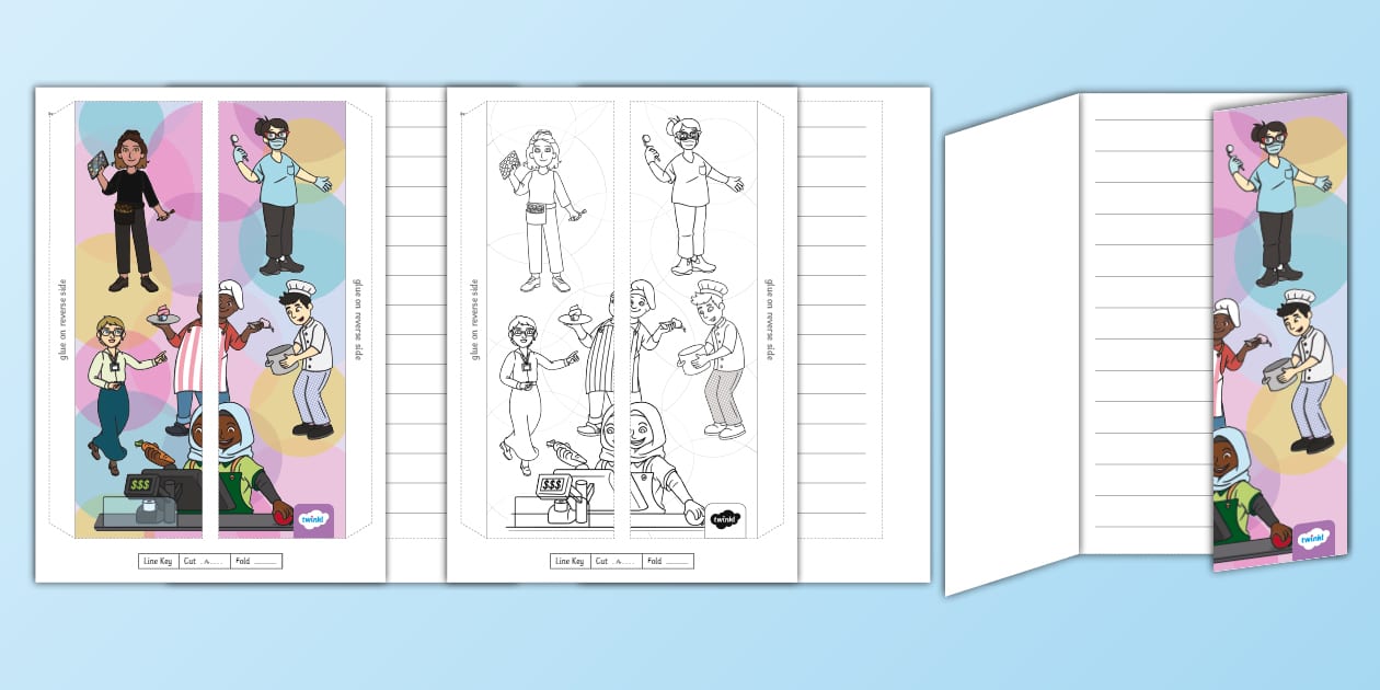 Occupations Folding Writing Template (teacher made) - Twinkl