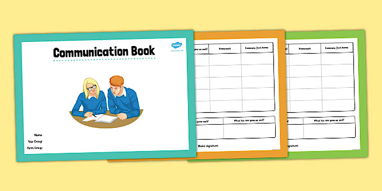 Editable Home School Communication Book Secondary - Twinkl