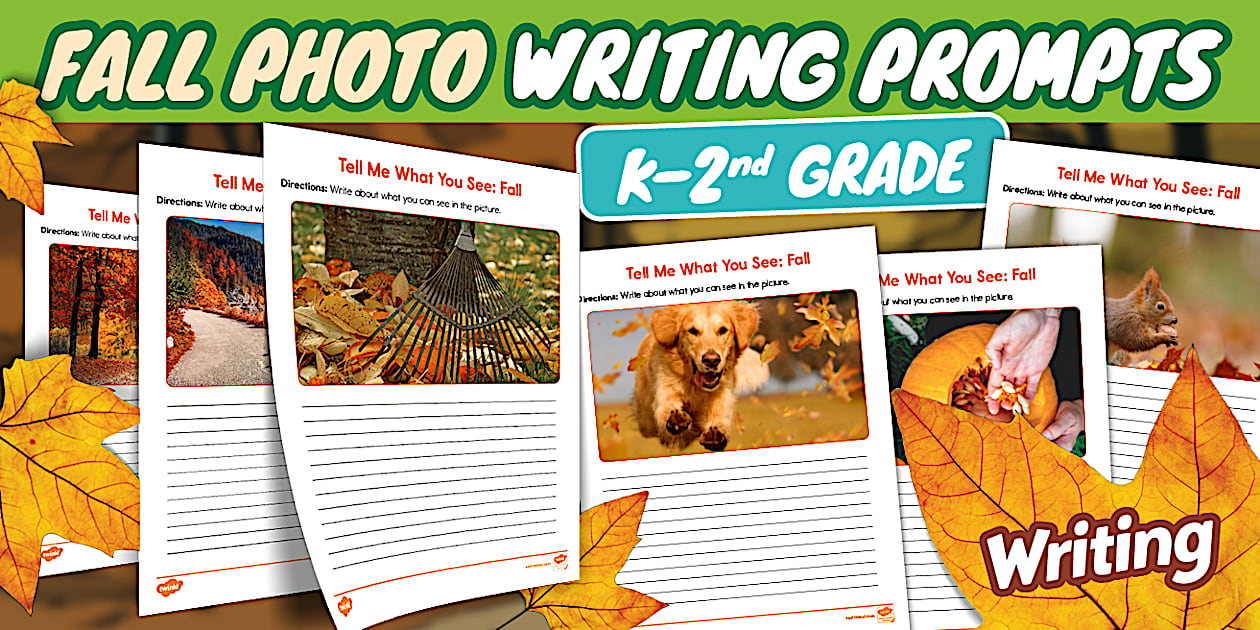 Fall Photo Writing Prompts I Descriptive Writing - Twinkl